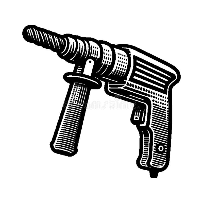 Handheld Rock Drill Logo Stock Illustrations – 6 Handheld Rock Drill ...
