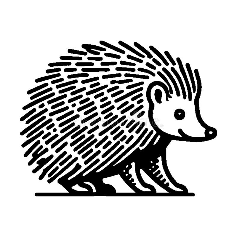 Hedgehog Vector Icon for Logo Illustration. Stock Vector - Illustration ...
