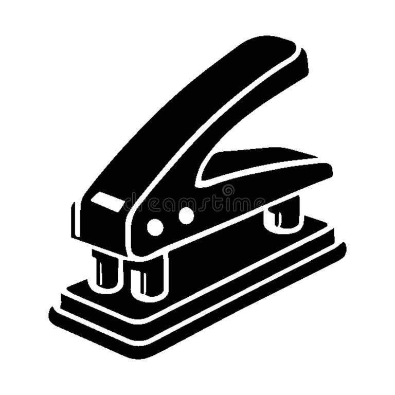 Hole Punch Simple Vector Icon for Logo Design Illustration. Stock Vector - Illustration of craft ...