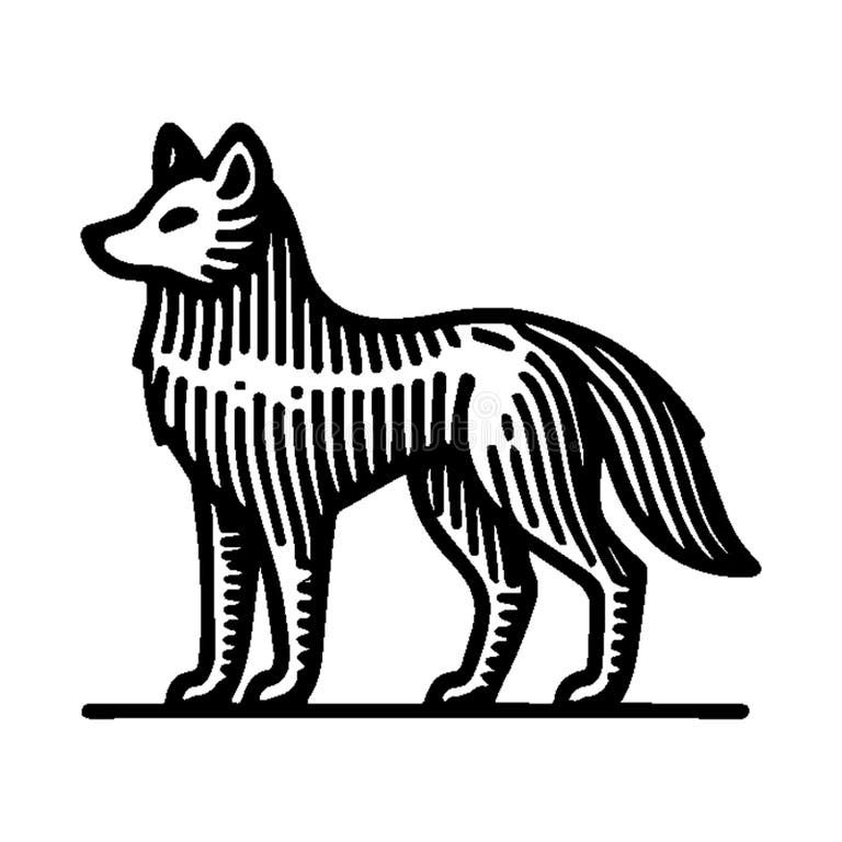 Simple Vector Icon Italian Wolf Logo Design Illustration. Stock Vector ...