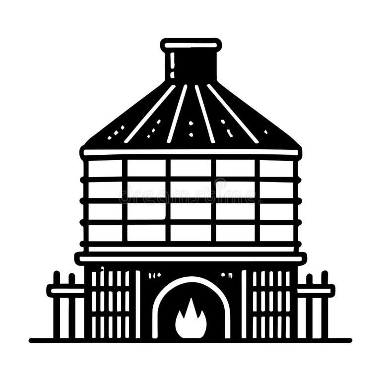 Simple Vector Icon of Kiln Logo Design Illustration. Stock Vector ...