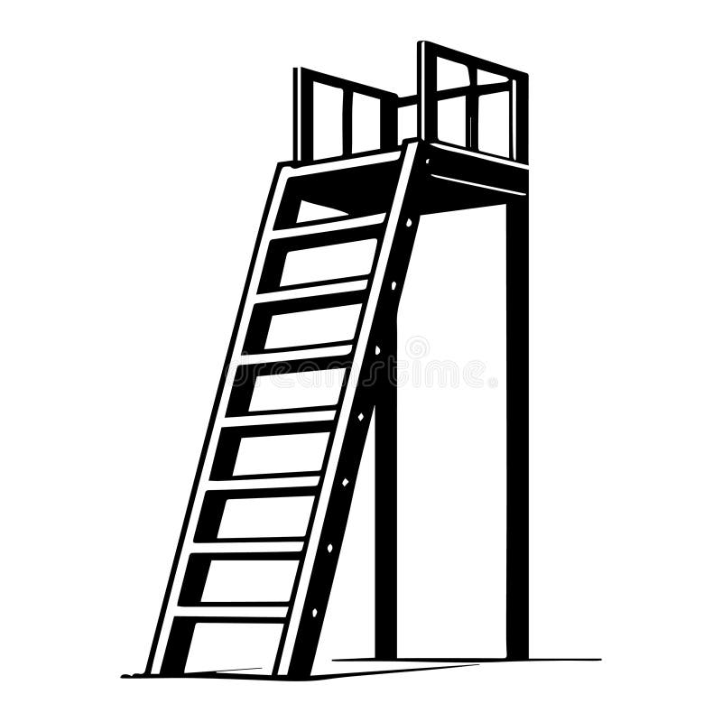 Simple Ladder Icon with Logo and Illustration Design. Stock Vector ...