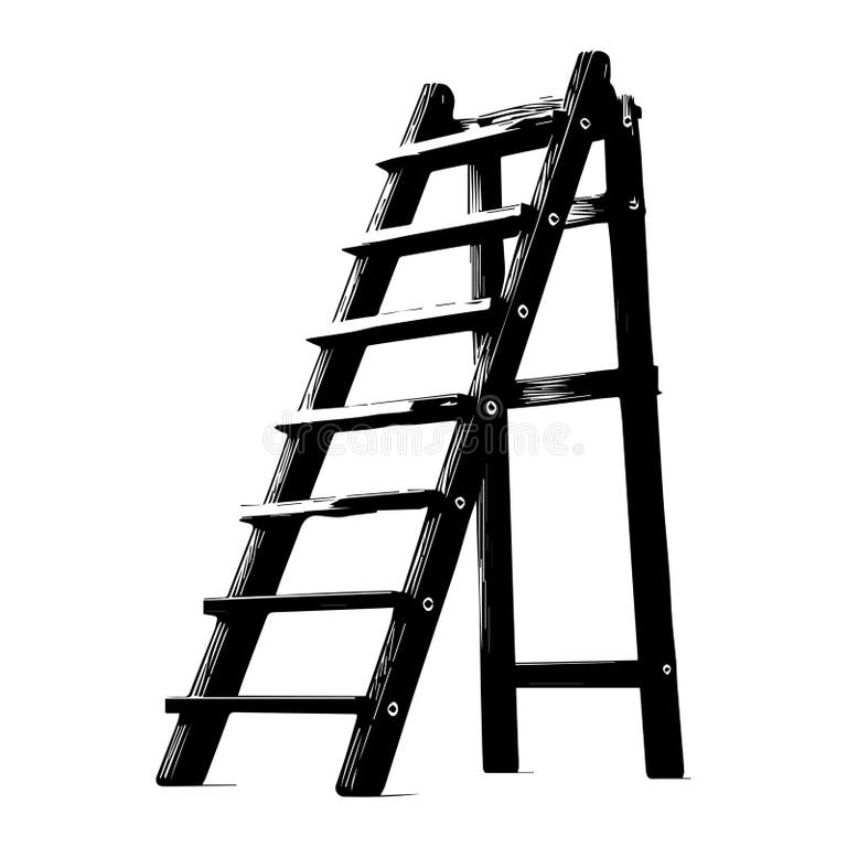 Simple Vector Icon of a Ladder â€ Logo Design Illustration. Stock ...