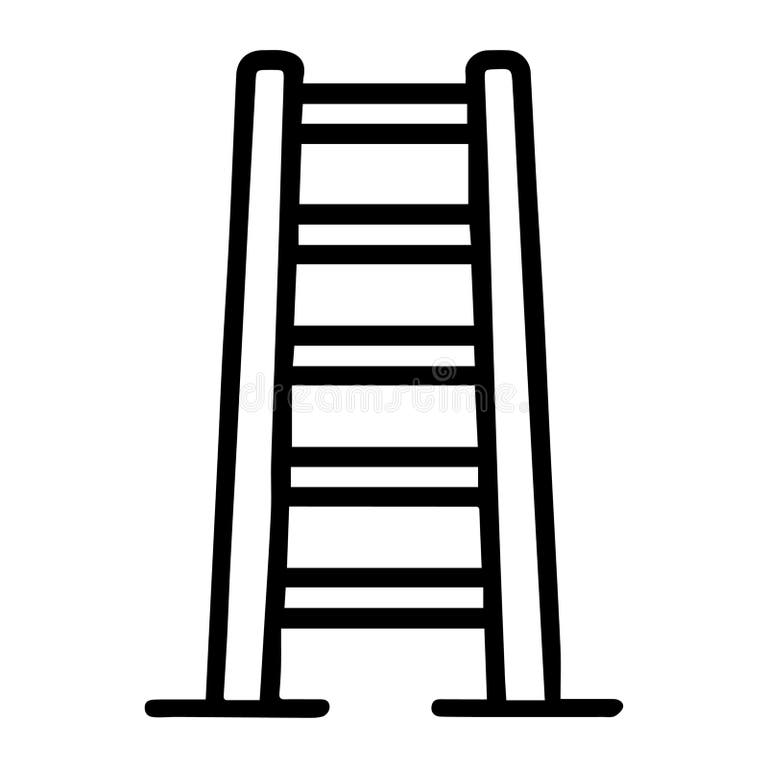 Simple Vector Icon of Ladder Logo Design Illustration. Stock Vector ...