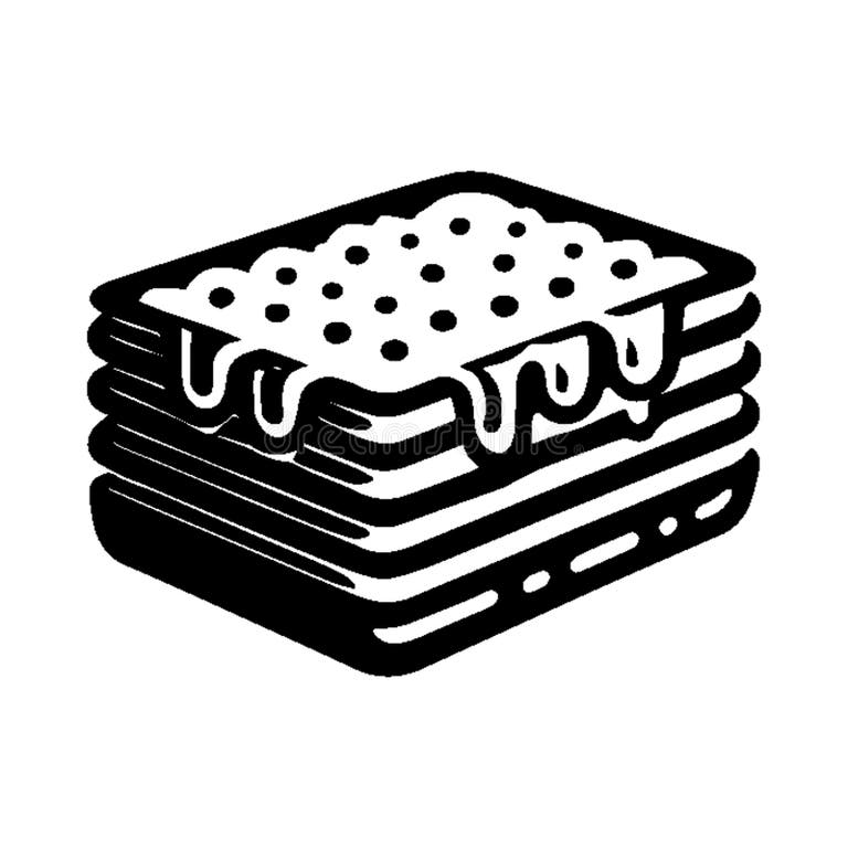 Simple Vector Icon Lasagna Logo Design Illustration. Stock Vector ...