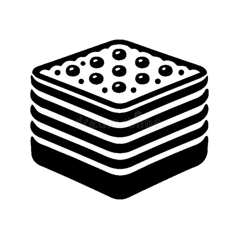 Lasagna Simple Vector Icon Logo Design Illustration. Stock Vector ...