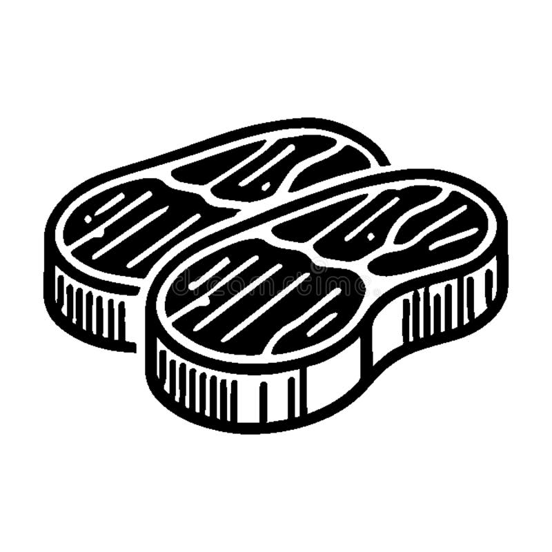 Lean Meat Icon Vector Logo Simple Design Illustration Style. Stock ...