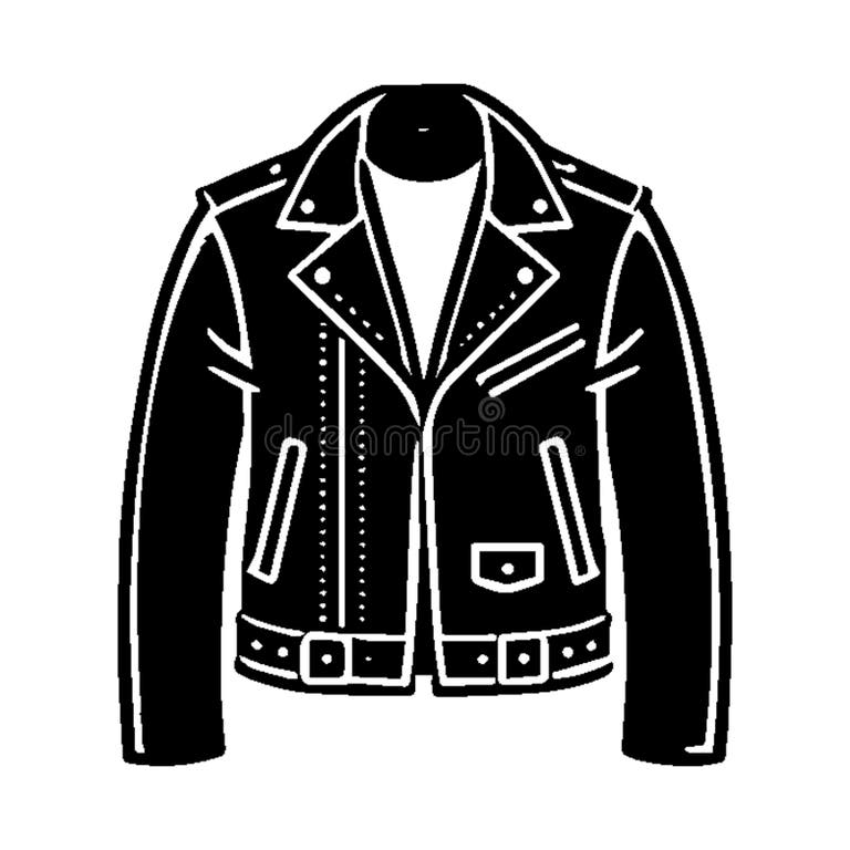 Simple Vector Icon of Leather Jackets Logo Design Illustration. Stock ...