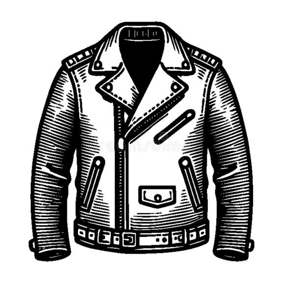 Simple Vector Icon Leather Jackets Logo Design Illustration. Stock ...