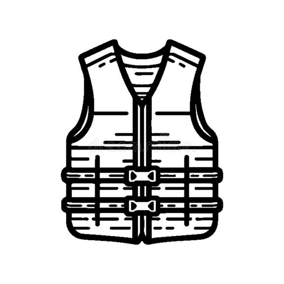 Simple Vector Icon of a Life Jacket â€ Logo Design Illustration. Stock ...