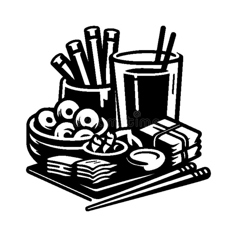 Simple Vector Icon of a Local Snacks â€ Logo Design Illustration. Stock ...