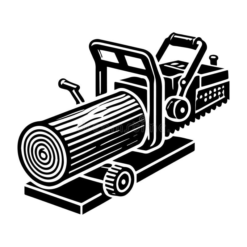 Simple Log Splitters Icon with Logo and Illustration Design. Stock ...