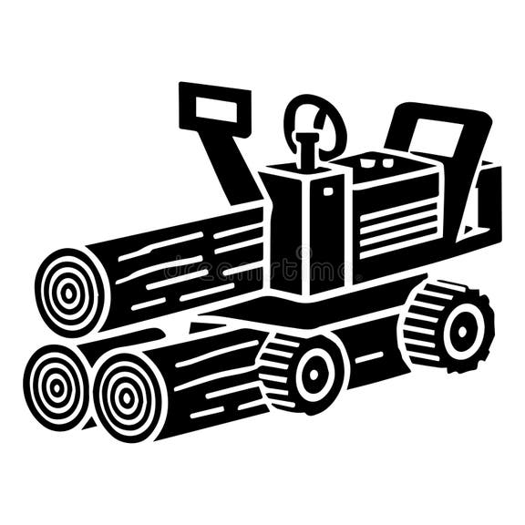 Simple Vector Icon of Log Splitters Logo Design Illustration. Stock ...