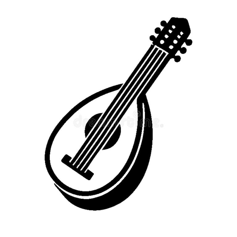 Simple Lute Vector Icon Logo Illustration. Stock Vector - Illustration ...
