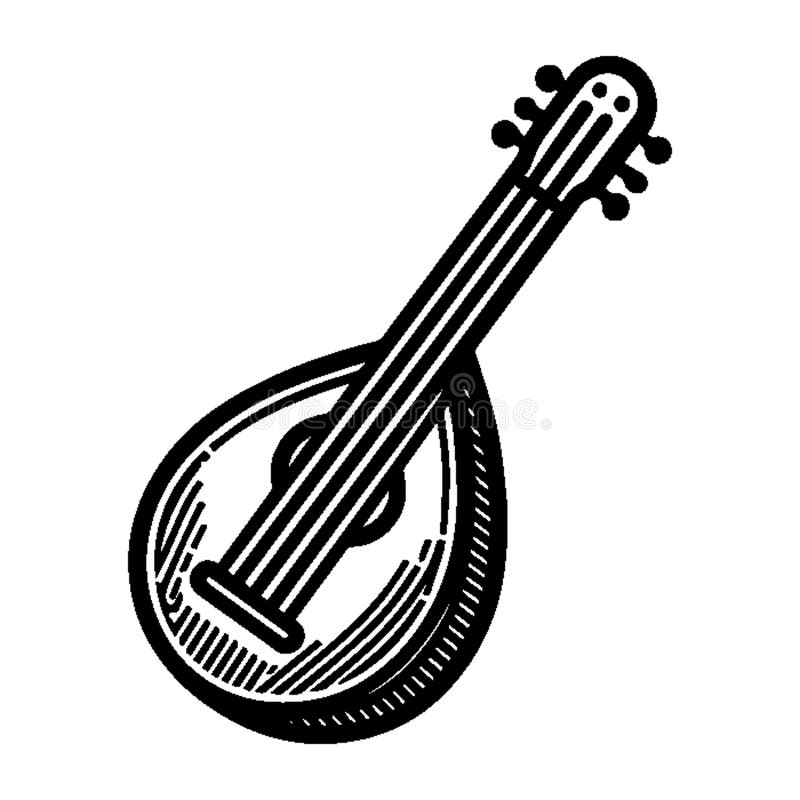 Lute Simple Vector Icon for Logo Design Illustration. Stock Vector ...