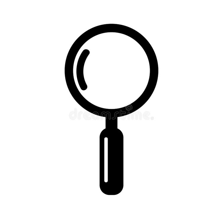 Simple Vector Icon Magnifier Isolated at White Stock Vector ...