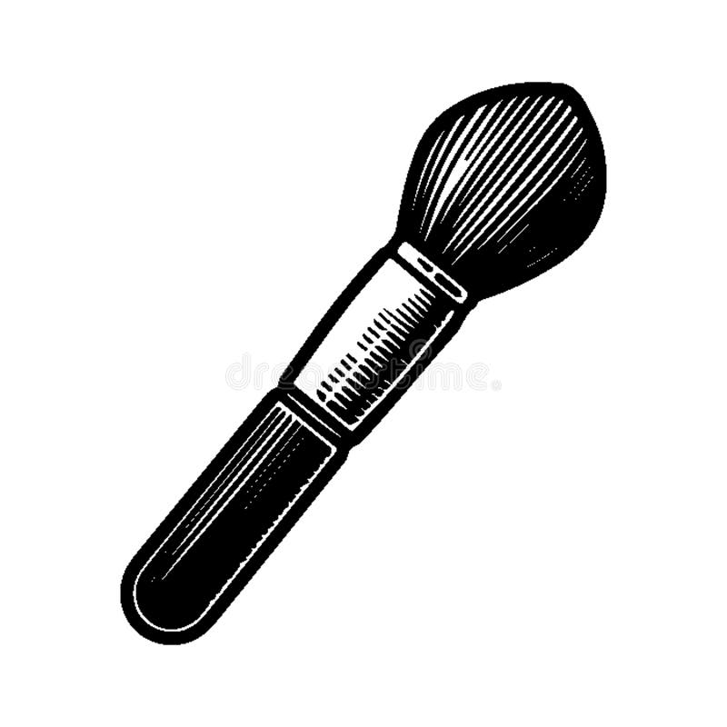 Simple Vector Makeup Brushes Icon Logo Design Illustration. Stock ...