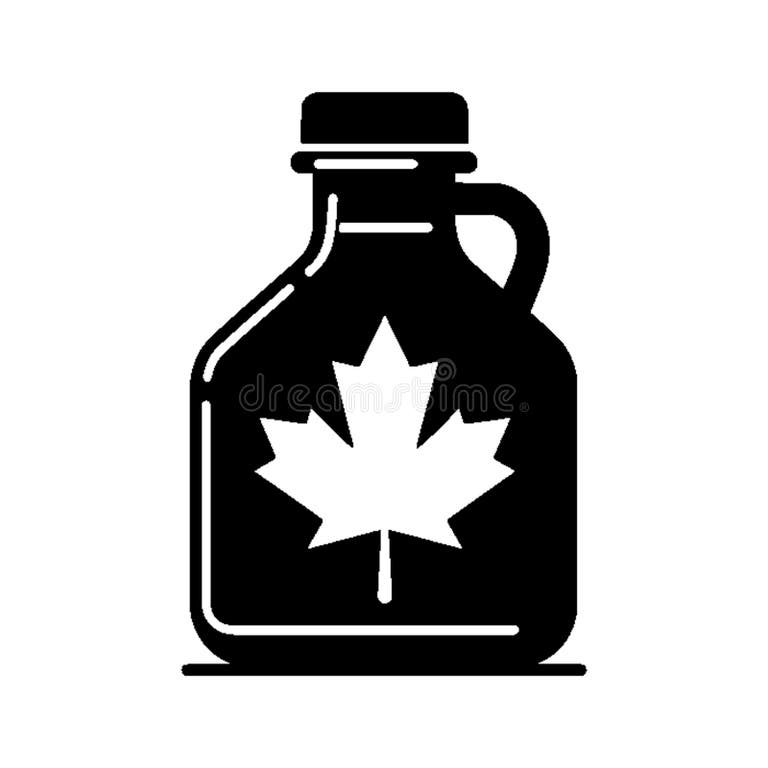 Simple Vector Icon Maple Syrup Logo Illustration. Stock Vector ...
