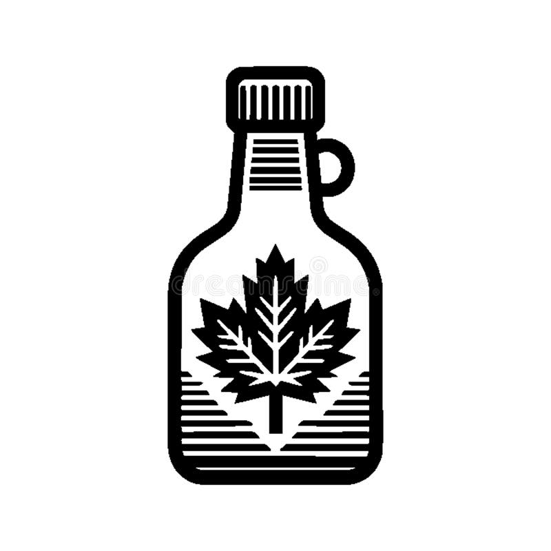 Simple Vector Icon of Maple Syrup Logo Design. Stock Vector - Illustration of roots, traditional ...