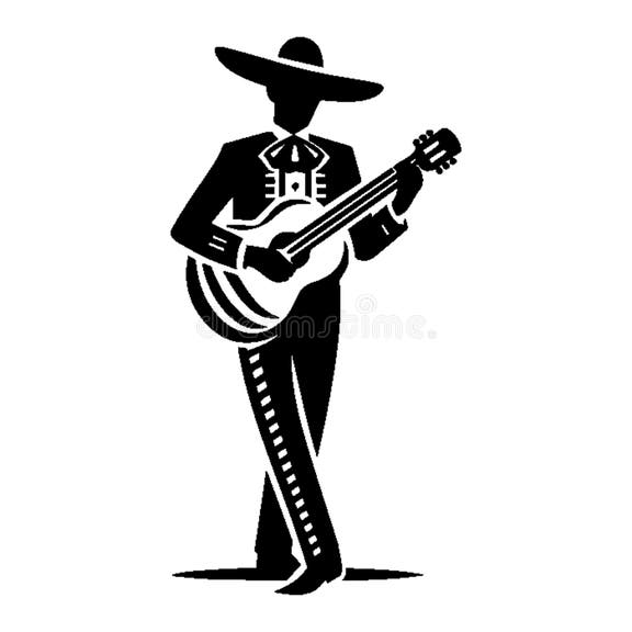 Simple Vector Icon Mariachi Logo Design Illustration. Stock Vector ...