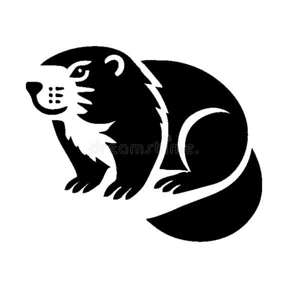 Simple Vector Icon Marmot Logo Design Illustration. Stock Vector ...
