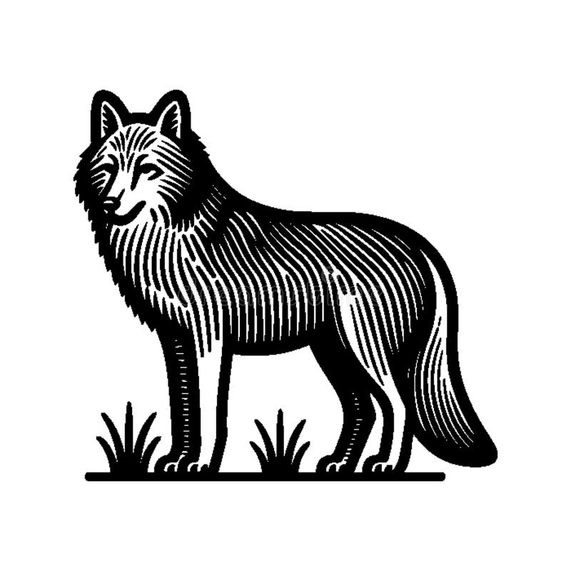 Mexican Gray Wolf Simple Vector Logo Illustration. Stock Vector ...