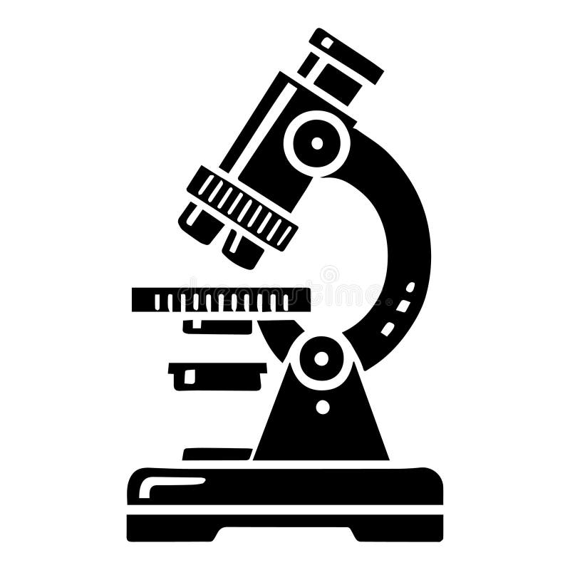 Microscope Simple Vector Icon Logo Design Illustration Style. Stock ...