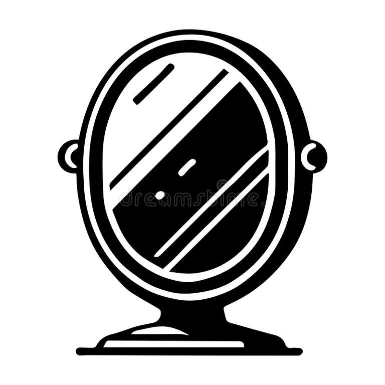 Simple Mirror Vector Icon for Logo Design Illustration Use. Stock ...