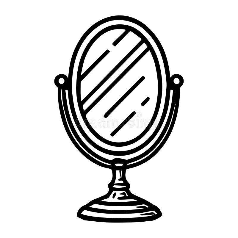 Simple Mirror Vector Icon Illustration for Minimal Logo Design. Stock ...