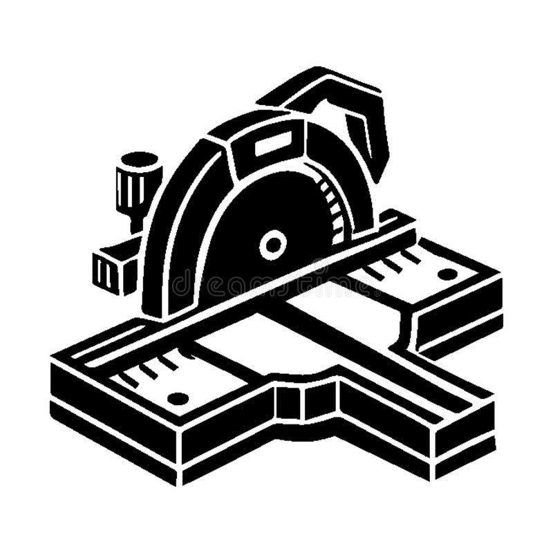 Simple Miter Box Vector Icon Logo Design Illustration. Stock Vector - Illustration of hand ...