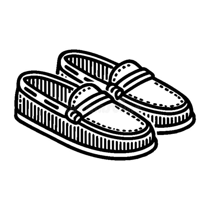 Simple Vector Icon Moccasins Loafers Logo Design Illustration. Stock ...