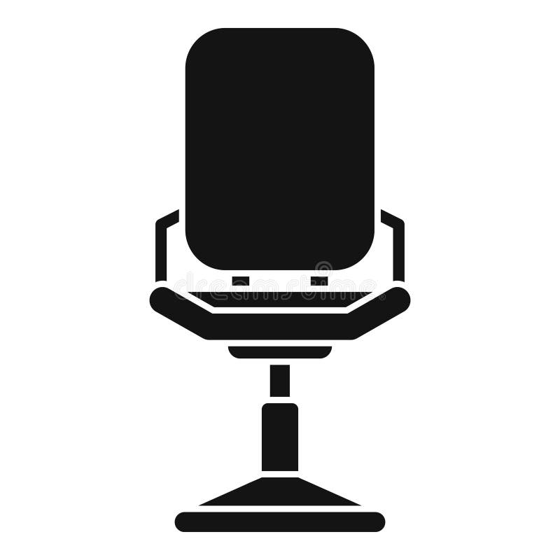 Modern Office Chair Standing on One Leg Icon Stock Illustration ...