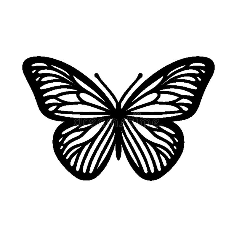 Simple Vector Icon Morpho Butterfly Logo Design Illustration. Stock ...