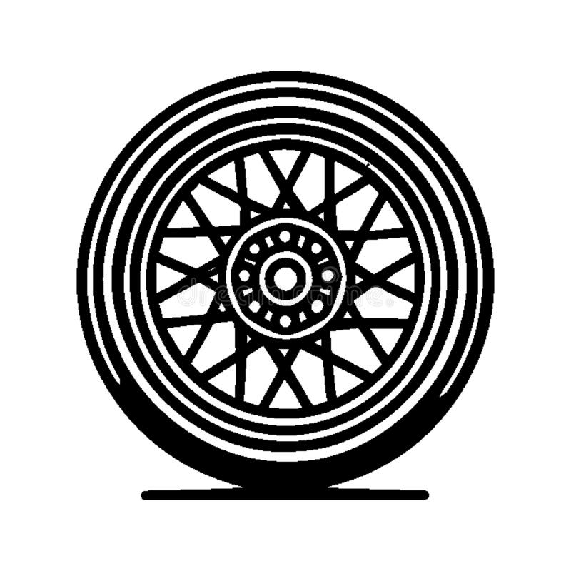 Simple Vector Icon of Motorcycle Rims Logo Illustration. Stock Vector ...