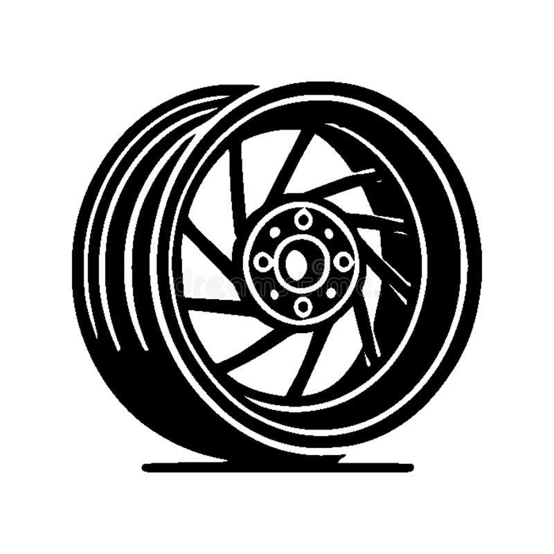 Simple Vector Motorcycle Rims Icon Logo Design Illustration. Stock ...