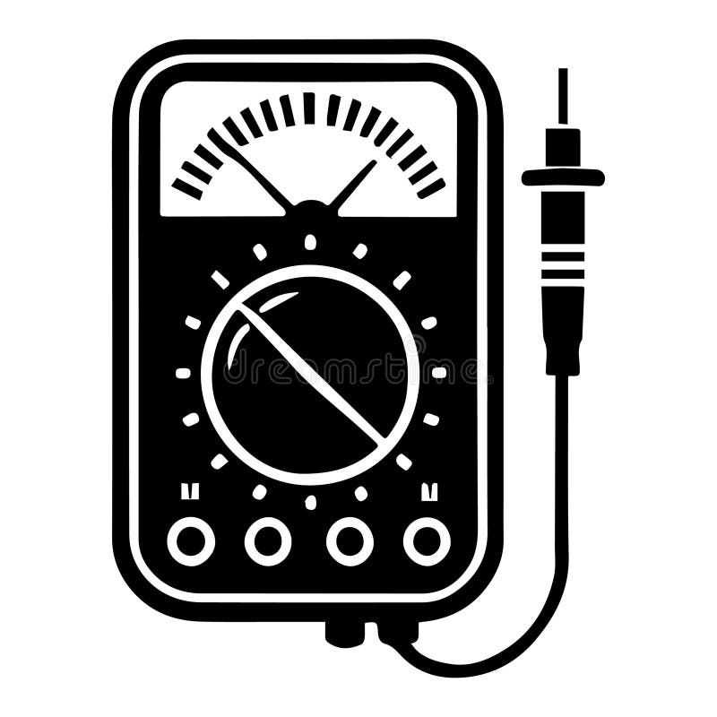Simple Multimeter Icon with Logo and Illustration Design. Stock Vector ...