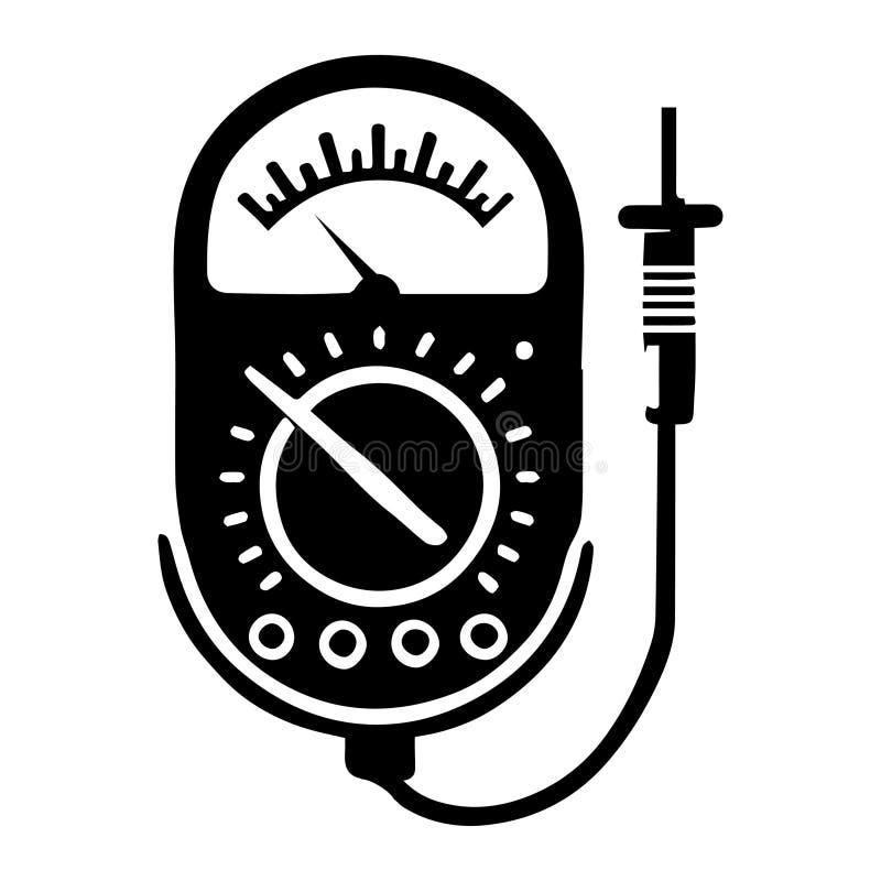Simple Vector Icon of Multimeter Logo Design Illustration. Stock Vector ...
