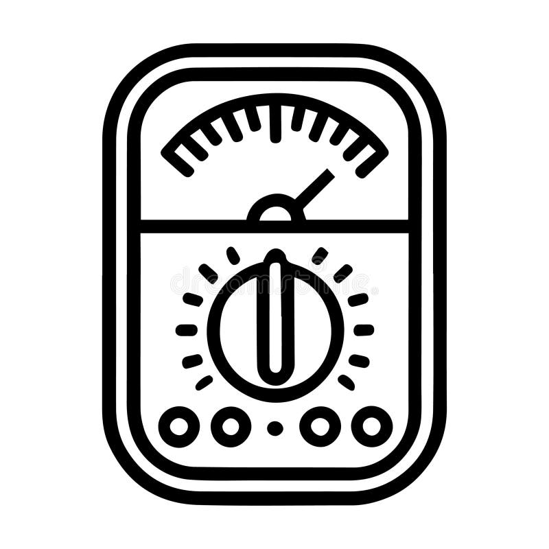 Simple Vector Icon of Multimeter Logo Design Illustration. Stock Vector ...