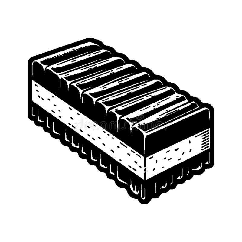 Simple Vector Icon Nanaimo Bar Logo Illustration. Stock Vector ...