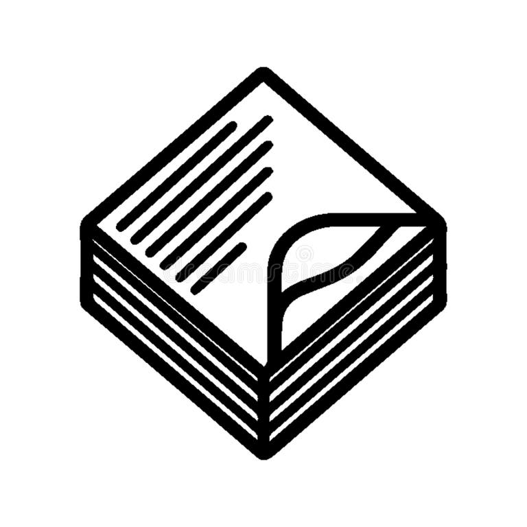 Simple Vector Icon of a Napkins â€ Logo Design Illustration. Stock ...