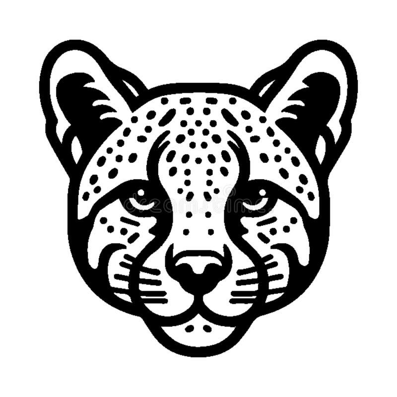 Simple Vector Icon Ocelot Head Logo Stock Illustrations – 14 Simple ...