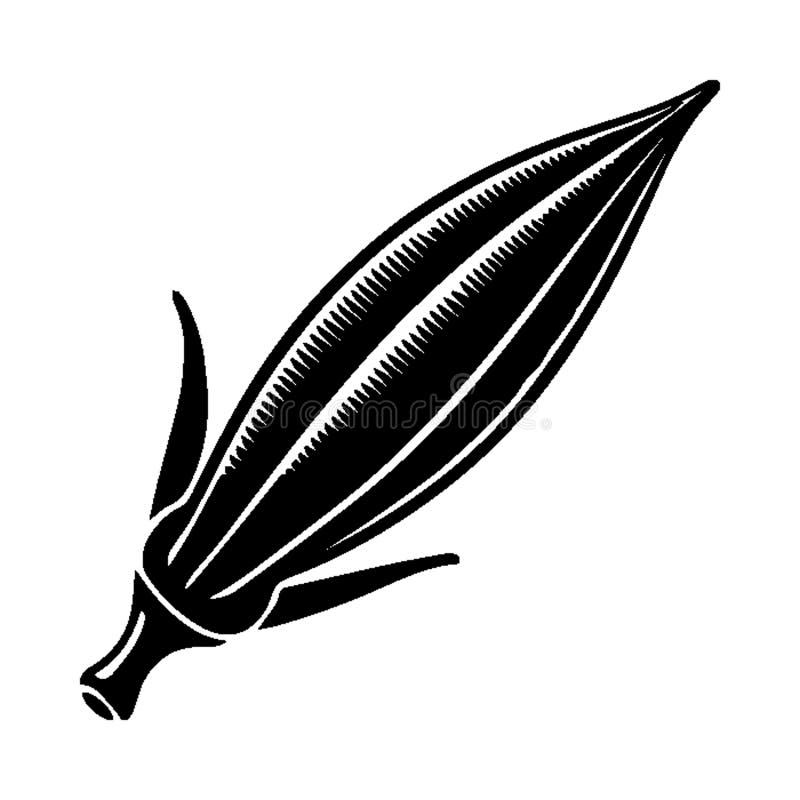 Simple Vector Icon Okra Logo Design Illustration. Stock Vector ...