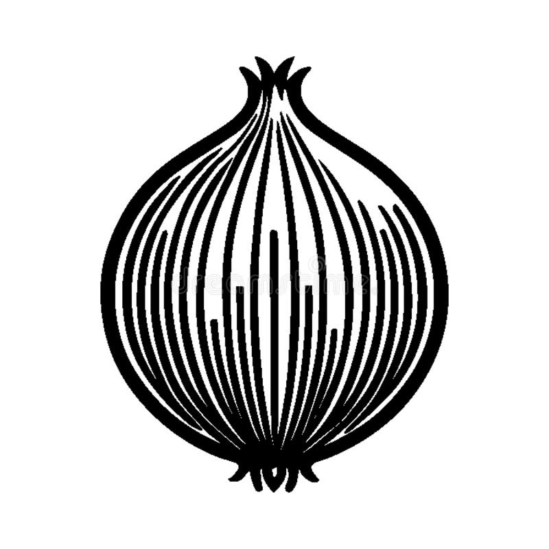Simple Vector Icon of Onion Logo Design Illustration. Stock Vector ...