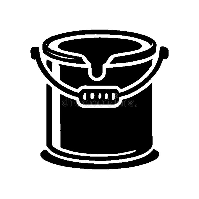 Simple Vector Paint Bucket Icon Logo Design Illustration. Stock Vector ...
