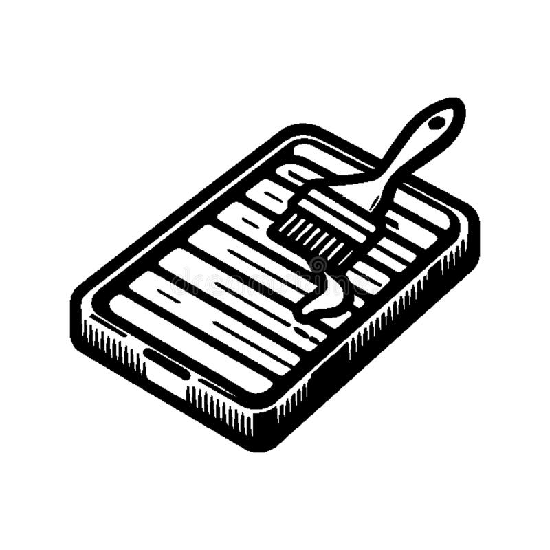 Simple Vector Icon of Paint Pads Logo Design Illustration. Stock Vector ...