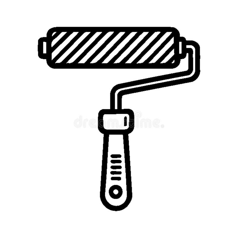 Simple Vector Icon of Paint Rollers Logo Design Illustration. Stock Vector - Illustration of ...