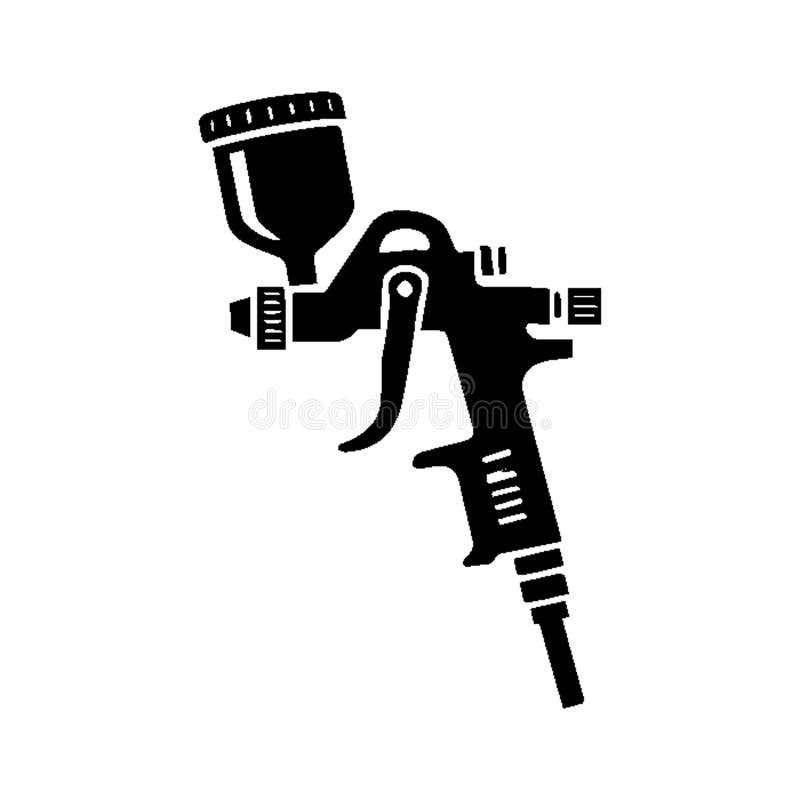 Simple Vector Paint Sprayers Icon Logo Design Illustration. Stock ...