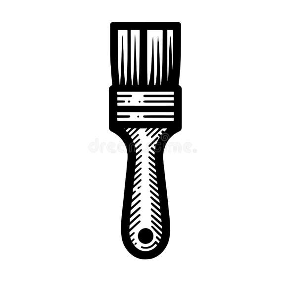 Simple Vector Icon of Paintbrush Logo Design Illustration.. Stock ...