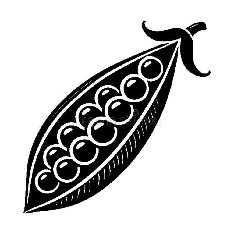 Simple Vector Icon of Peas Logo Design Illustration. Stock Vector ...