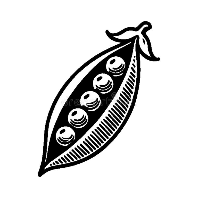 Simple Vector Icon Peas Logo Design Illustration. Stock Vector ...